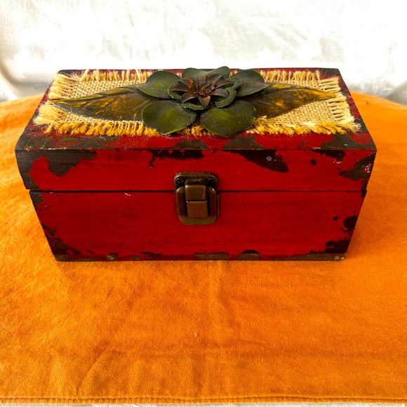 Hand Crafted | Accents | Vintage Style Hand Crafted Redblack Distressed ...